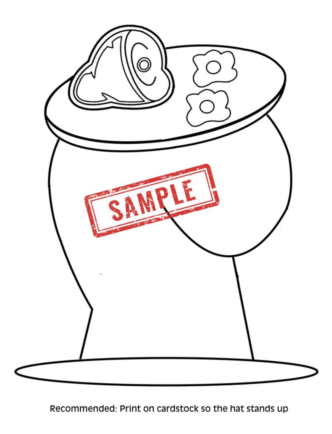 Dr. Seuss Green Eggs and Ham Hat Craft (printable) - Etsy