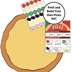 Printable Build a Pizza Craft: Pizza Party Pretend Play (PDF) - Etsy