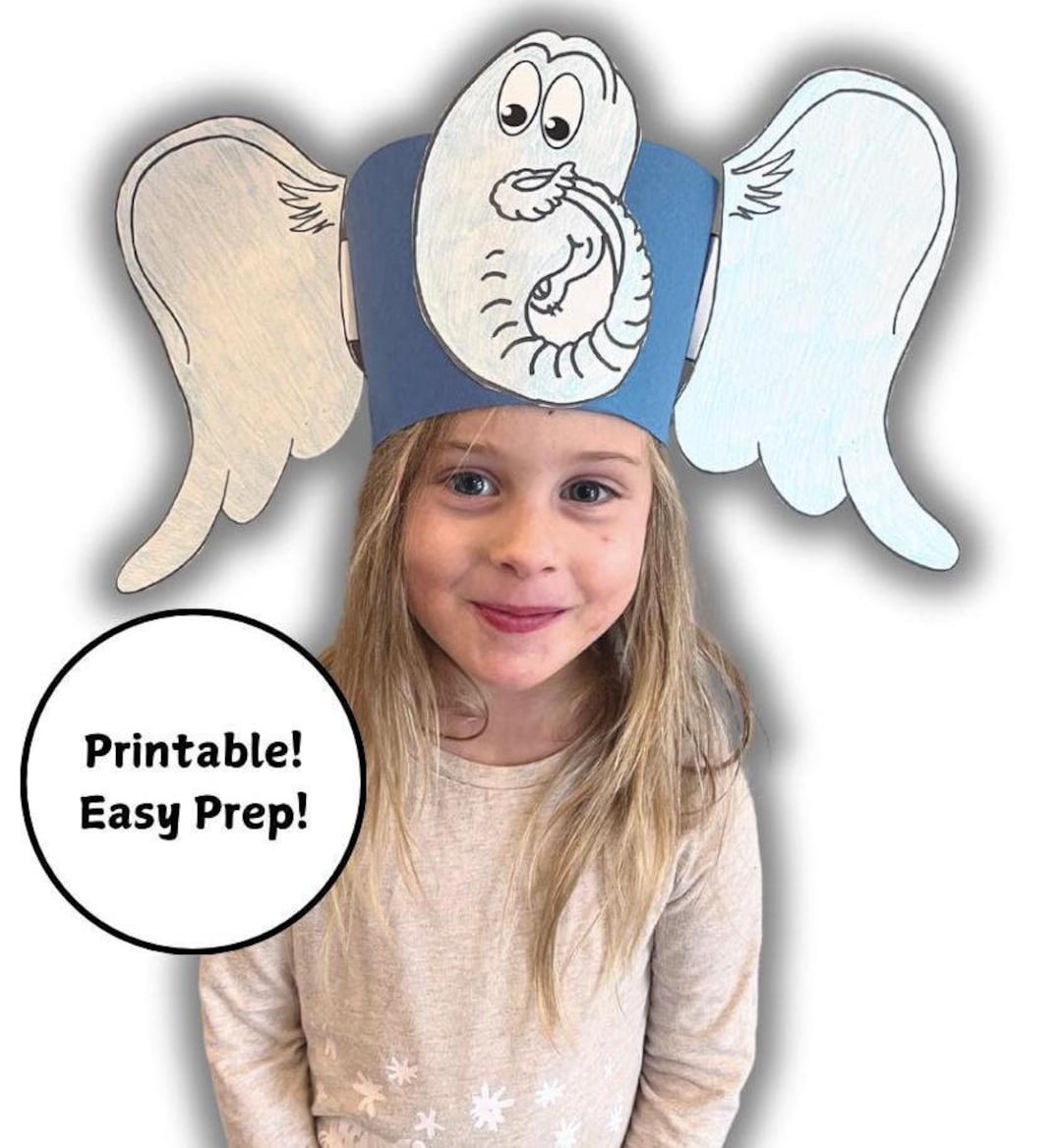 Dr. Seuss Horton Hears a Who Hat Craft: Printable Party Activity (PDF ...
