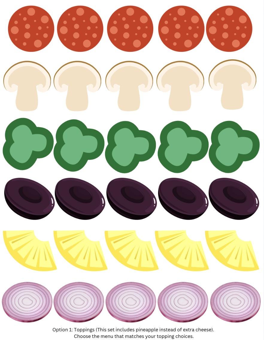 Printable Build a Pizza Craft: Pizza Party Pretend Play (PDF) - Etsy