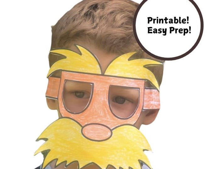 Dr. Seuss Printable Craft - Lorax Craft - Dr. Seuss Craft for Kids ...