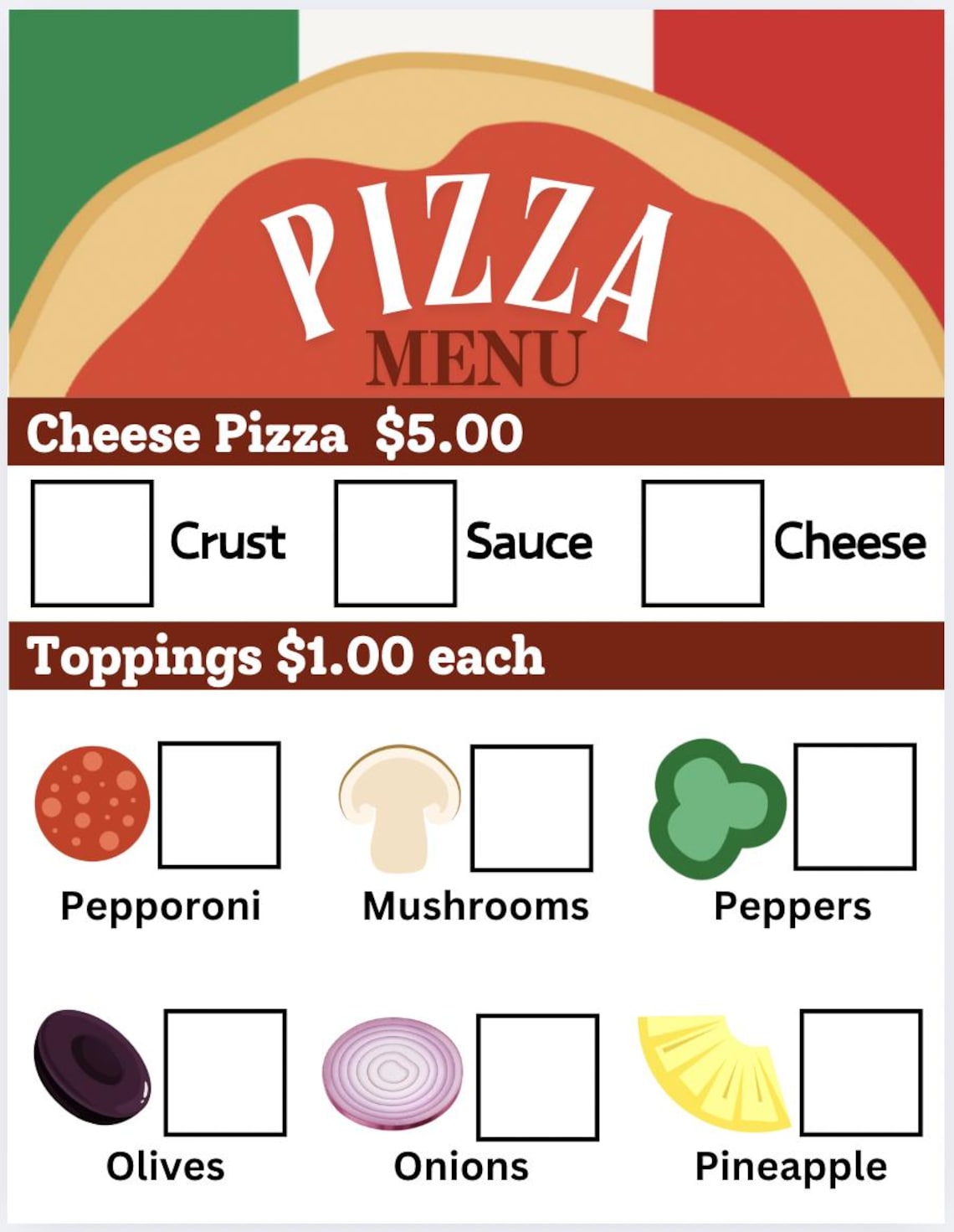 Printable Build a Pizza Craft: Pizza Party Pretend Play (PDF) - Etsy