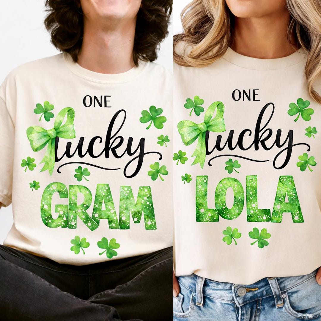 One Lucky Gram and Lola PNG: St Patricks Day Shamrock Bow Png Green ...