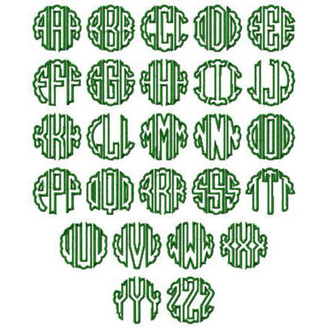 Scallop Embroidered Girls Monogram Tee Shirt Long & Short | Etsy