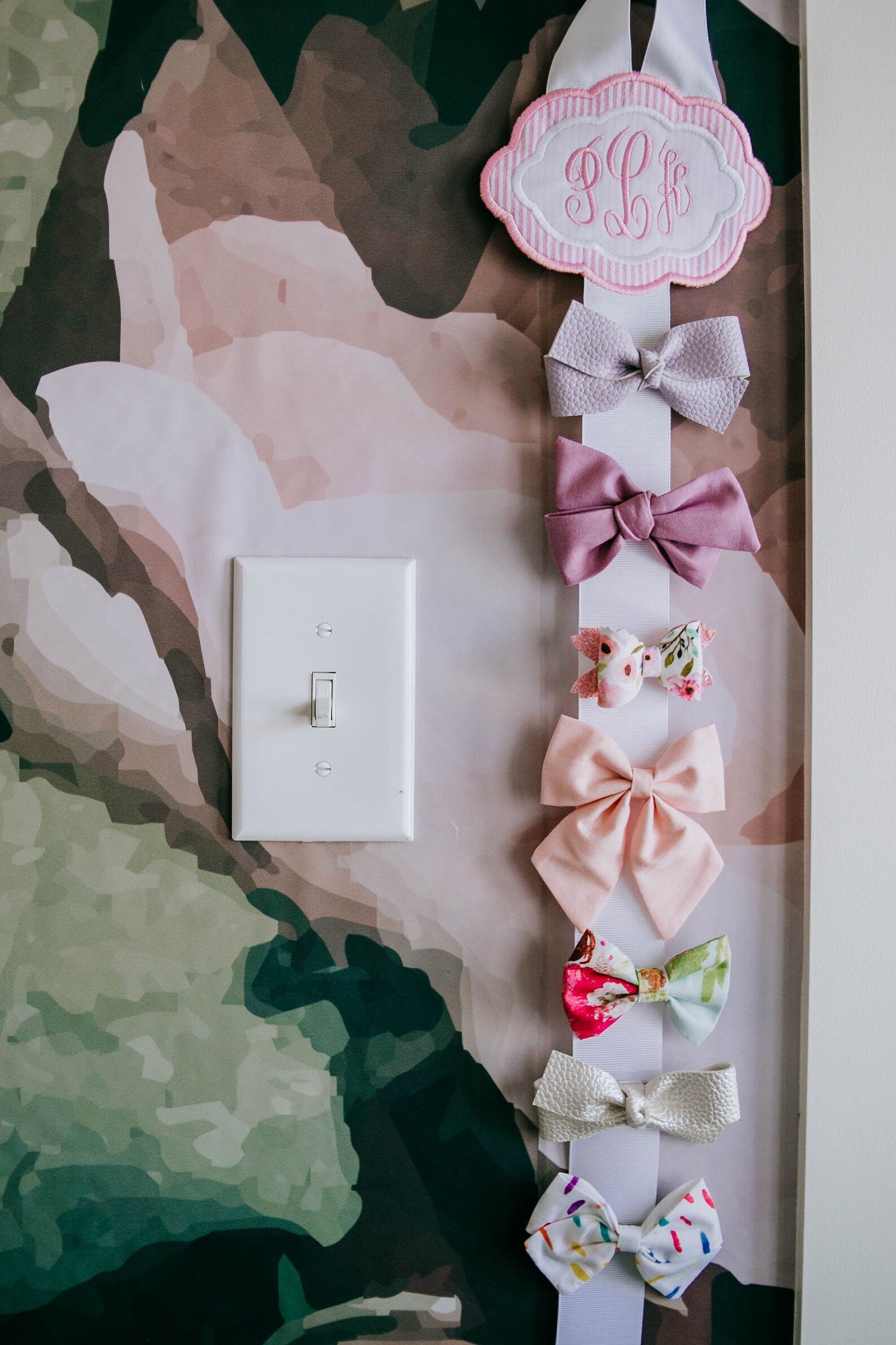 Bow Holder for Girl Monogrammed Hair Bow Holder Personalized | Etsy