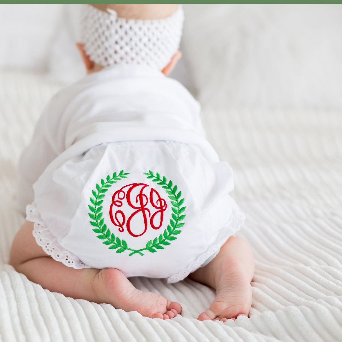 Personalized Christmas Diaper Cover / Monogrammed Holiday | Etsy