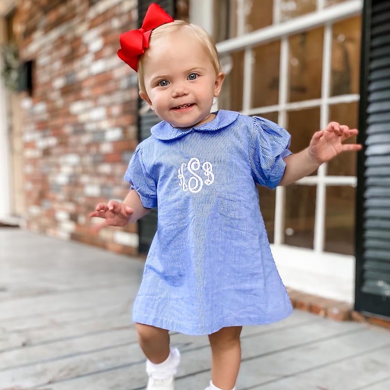 Girls Monogram Dress - Etsy