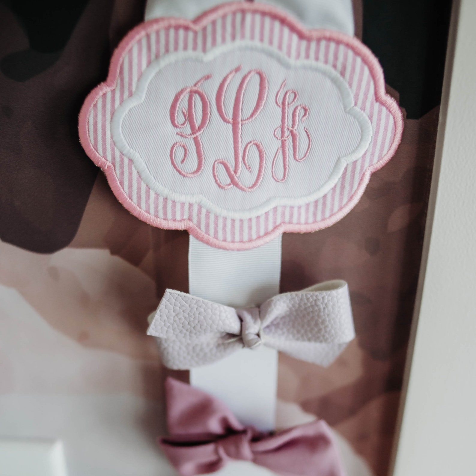Bow Holder for Girl Monogrammed Hair Bow Holder Personalized - Etsy