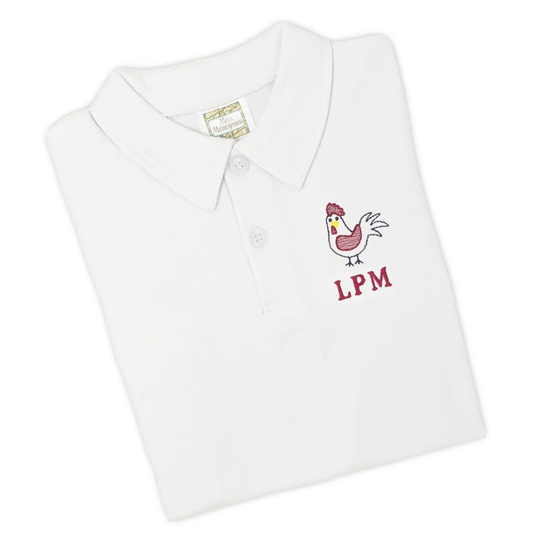 Boys Gamecock Monogram Polo Shirt, Football Game Day Monogrammed Golf ...