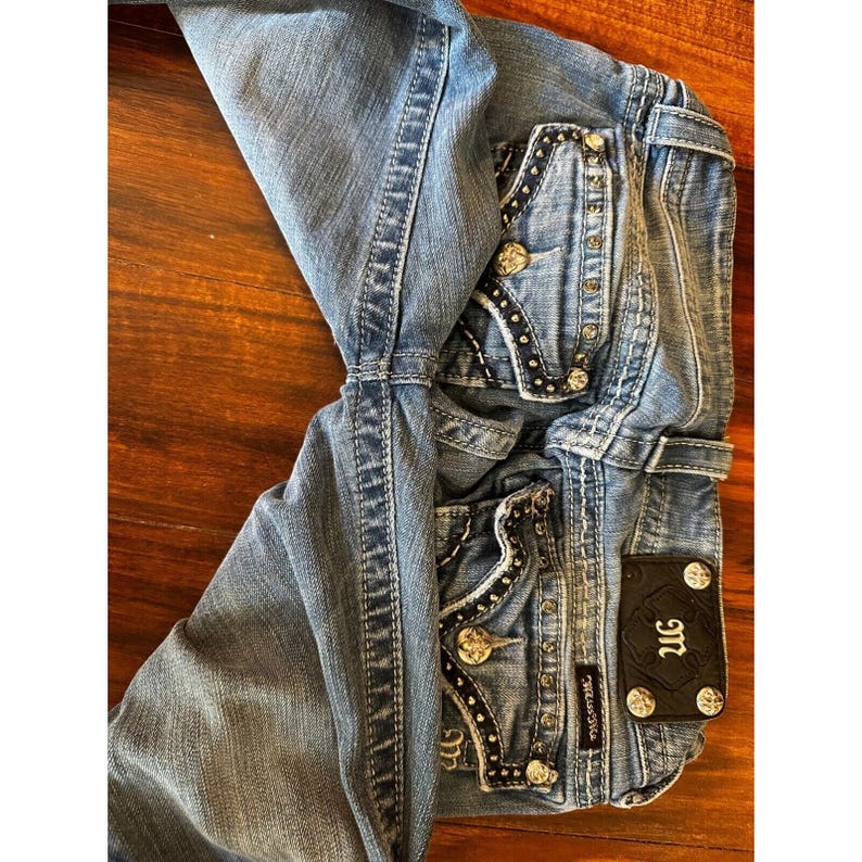 Miss Me Womens Bootcut Jeans Size 29 Denim Embellished Back Pockets ...