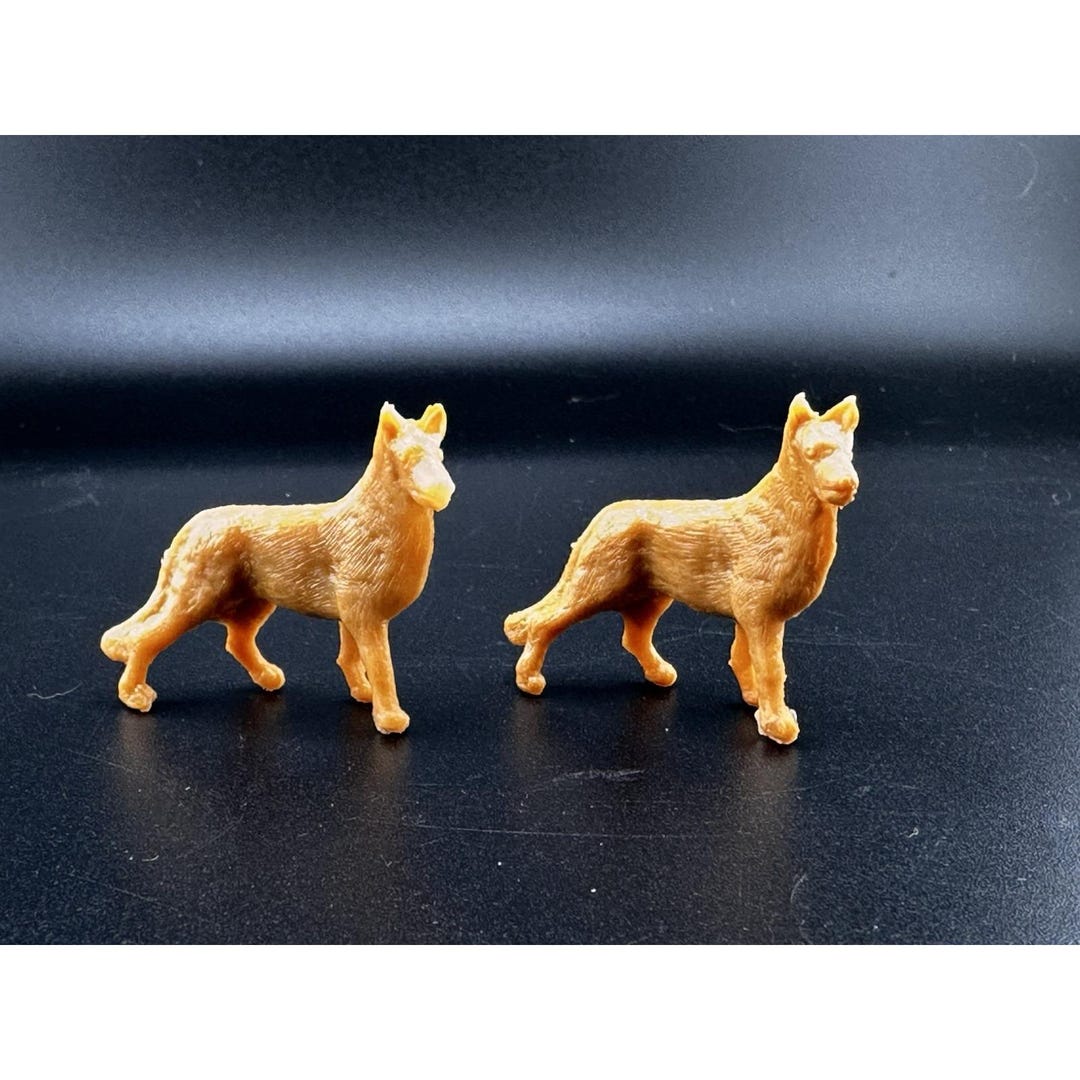 Molded Plastic 1950s Dogs Animals German Shepherd Vtg Tim Mee Marx ...