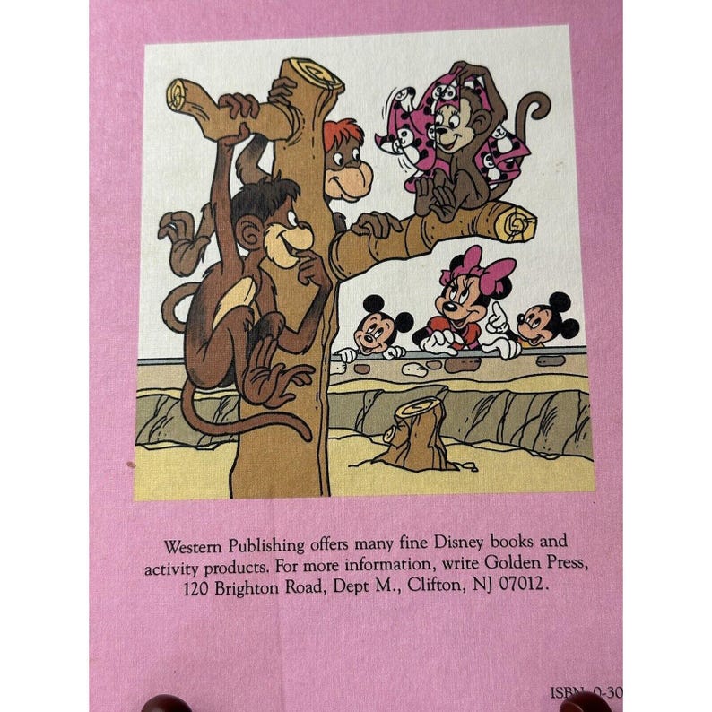 Mickey and Minnie's Zoo Adventures Disney's Learn Vtg Book Series 1st ...