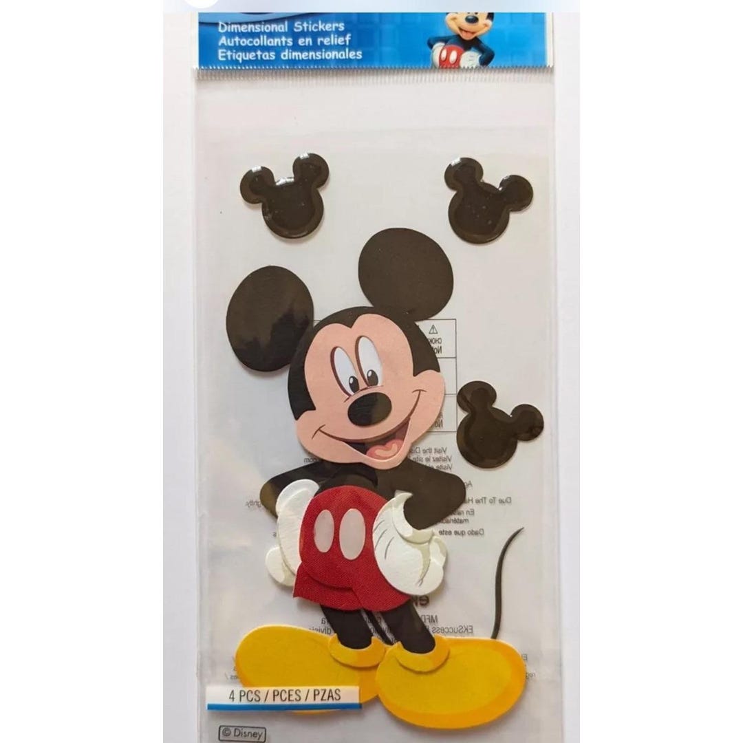 Disney Mickey Mouse Scrapbooking EK Success 3 Dimensional Stickers 2019 ...