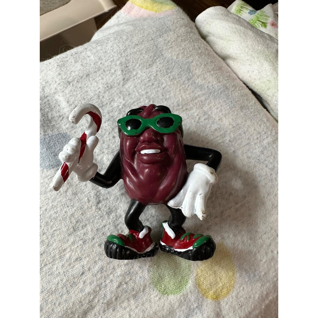1980s 1988 Calrab California Raisins Christmas Figure Candy Cane Vtg ...