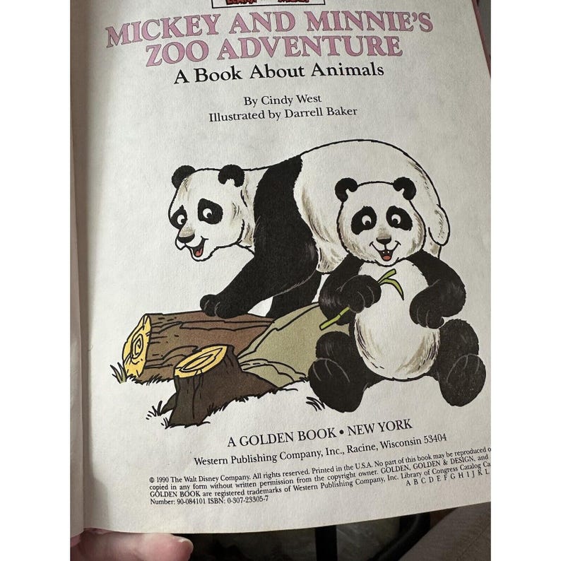 Mickey and Minnie's Zoo Adventures Disney's Learn Vtg Book Series 1st ...
