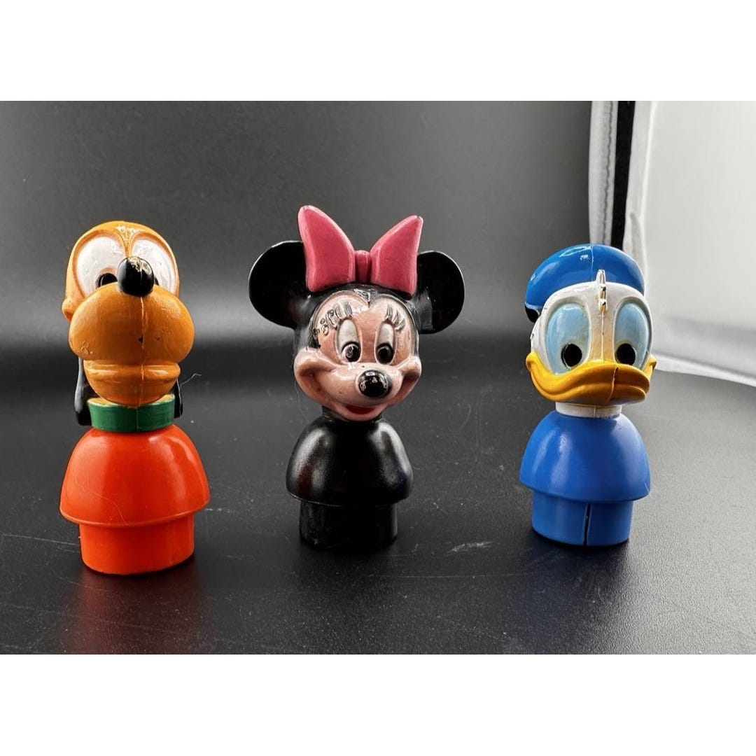 Vtg Lllco Disney Little People Figures Lot of 3 Minnie Mouse Donald Duck Pluto - Etsy