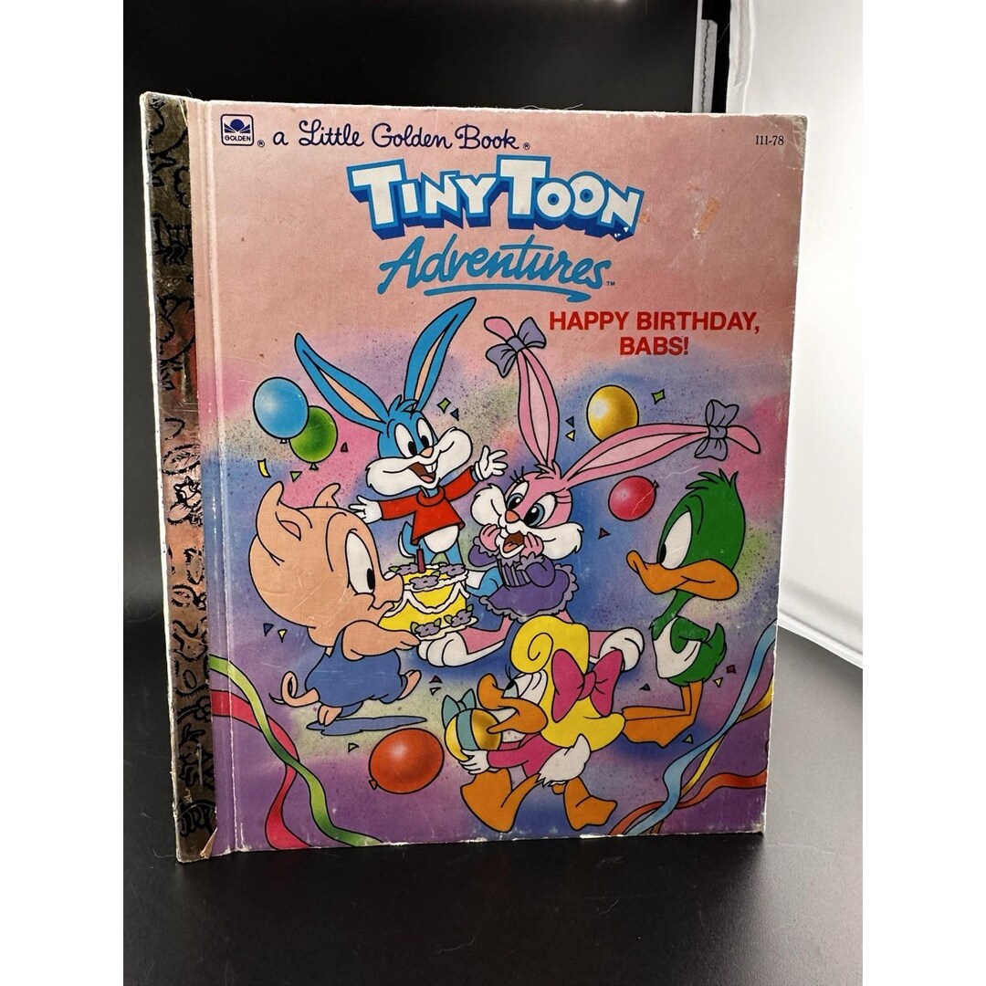 Vtg Little Golden Book Tiny Toon Adventures Happy Birthday Babs 1990 ...