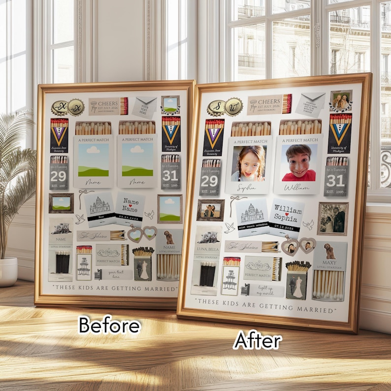 These Kids Are Getting Married Poster Template, Matchbook Love Story ...
