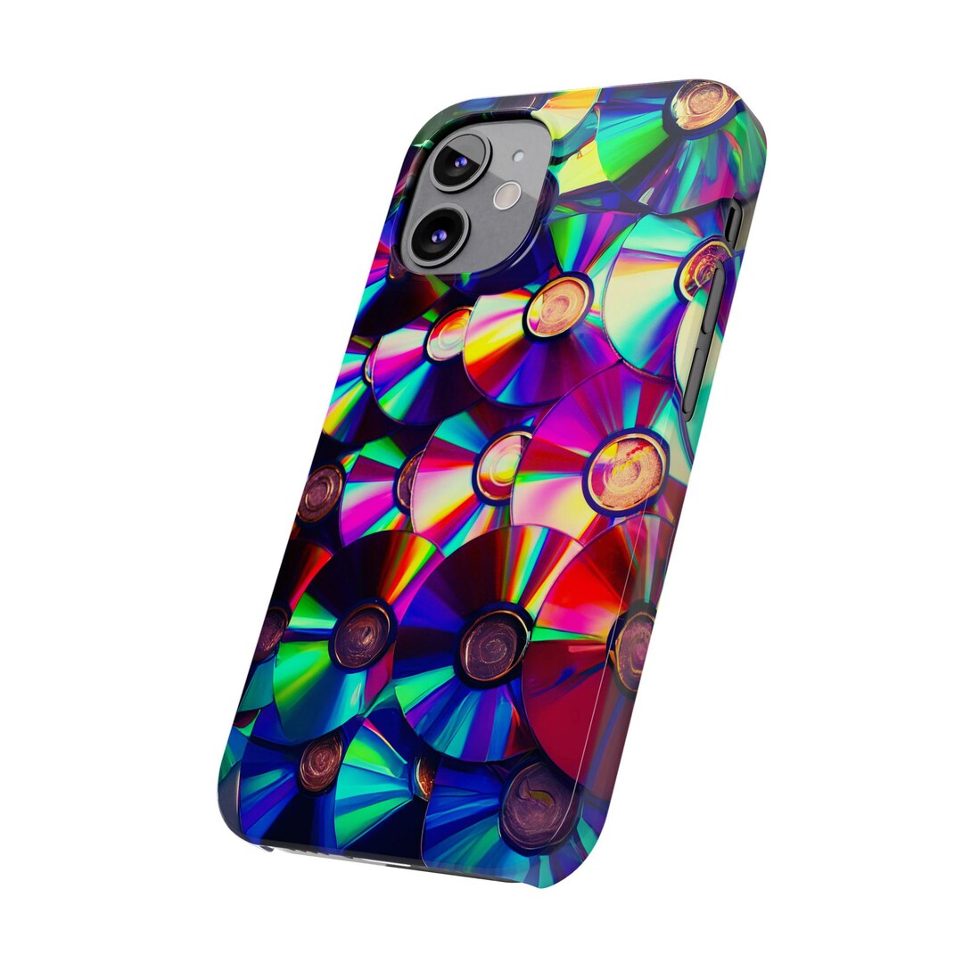 Retro Phone Case 80s 90s CD DVD Design Slim Case for Music Lovers ...