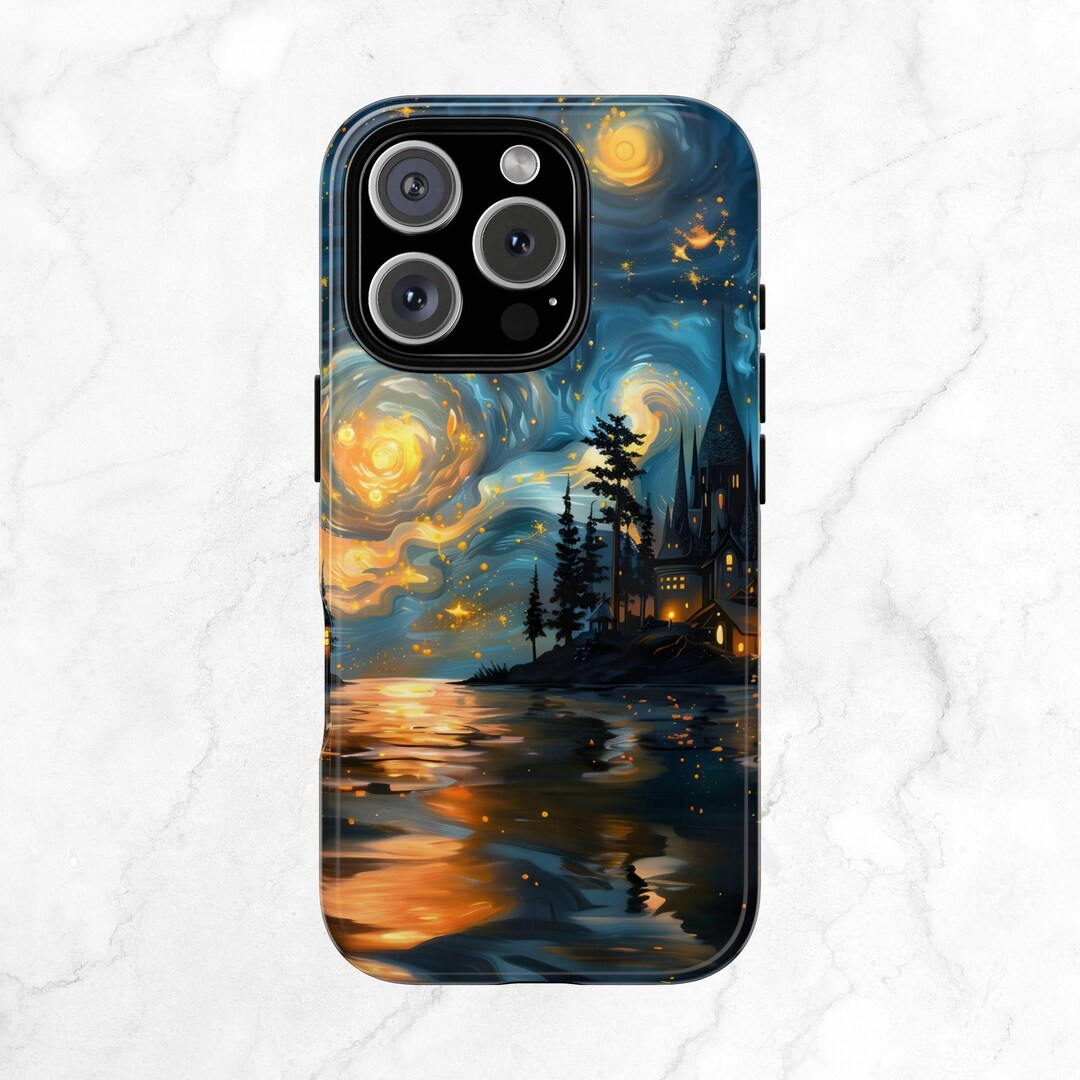 Faerie Night Tough Case Vincent Van Gogh Inspired Starry Night Spoof Twilight Mystical Fairy ...