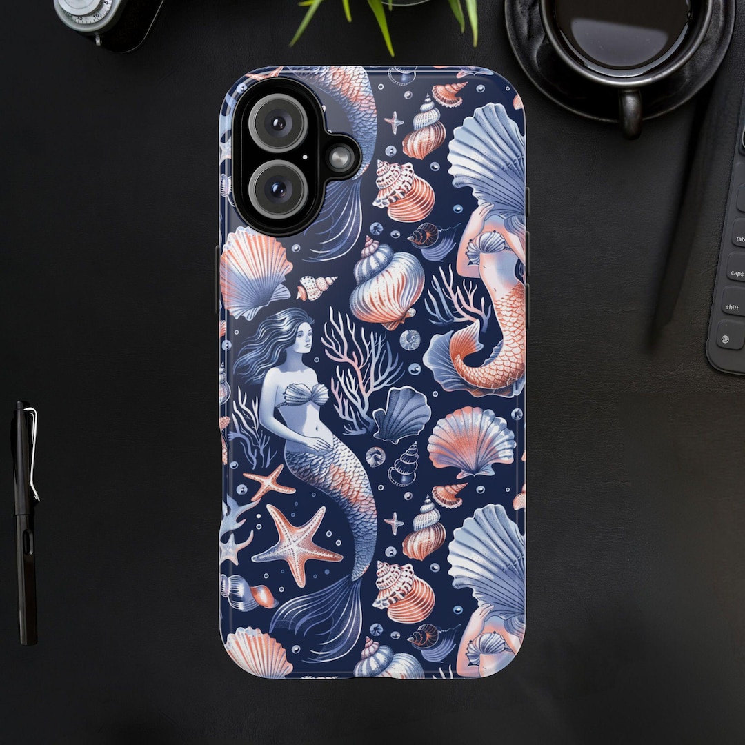 Mermaid Phone Case Cute Seashell Phone Cover Ocean iPhone Pro Mythical ...
