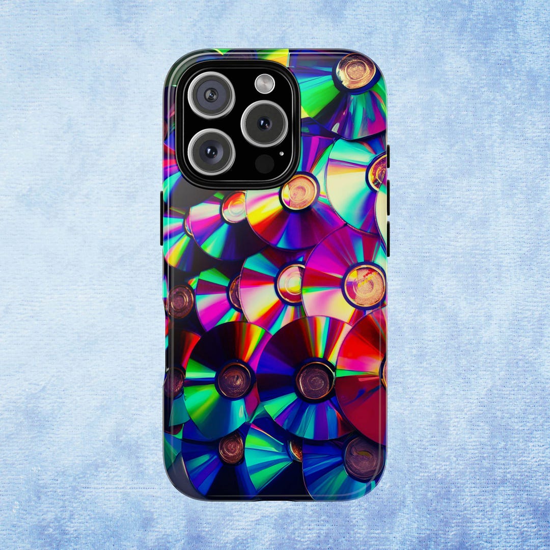 Retro Phone Case 80s 90s CD DVD Design Tough Case iPhone Music Lover ...