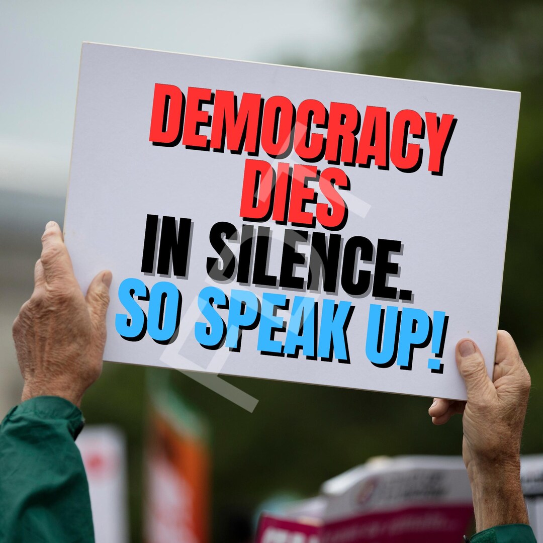 Protest Sign Printable 5 Signs No Kings FDT Anti Trump Resistance ...