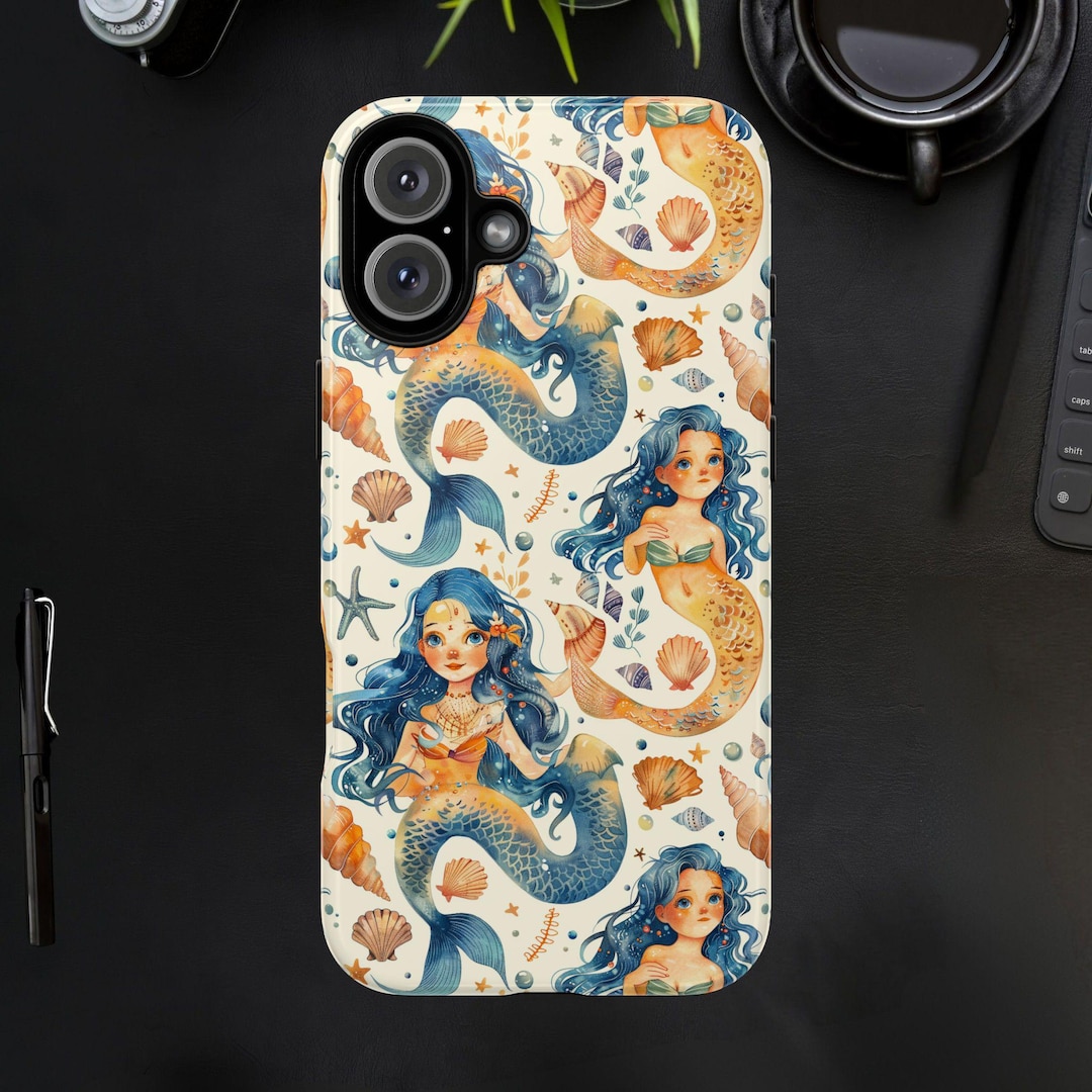Mermaid Phone Case Cute Seashell Phone Cover Ocean iPhone Pro Mythical ...