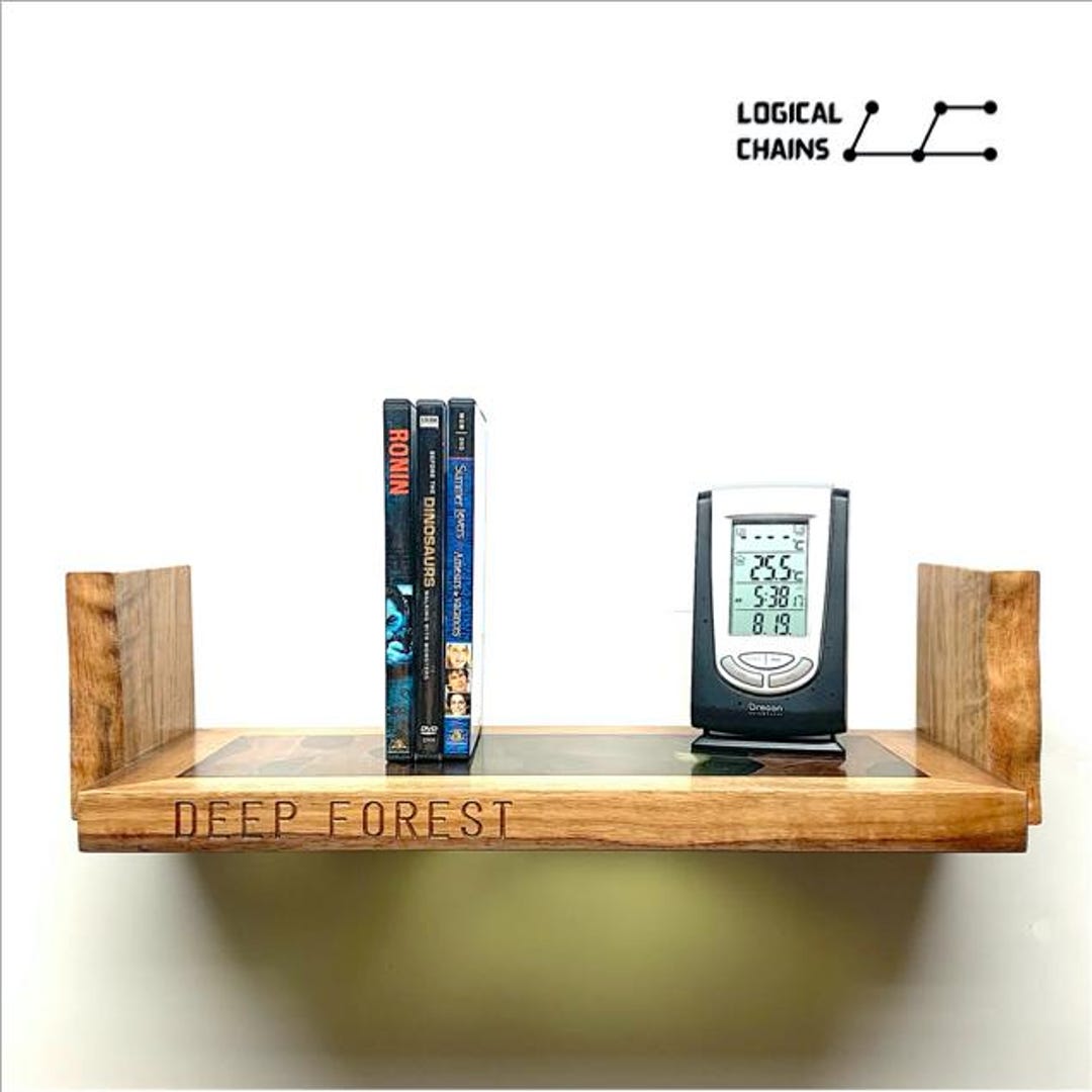 U-shape Shelf Made From Solid Oak and Walnut. the Shelf Has a 3-D ...