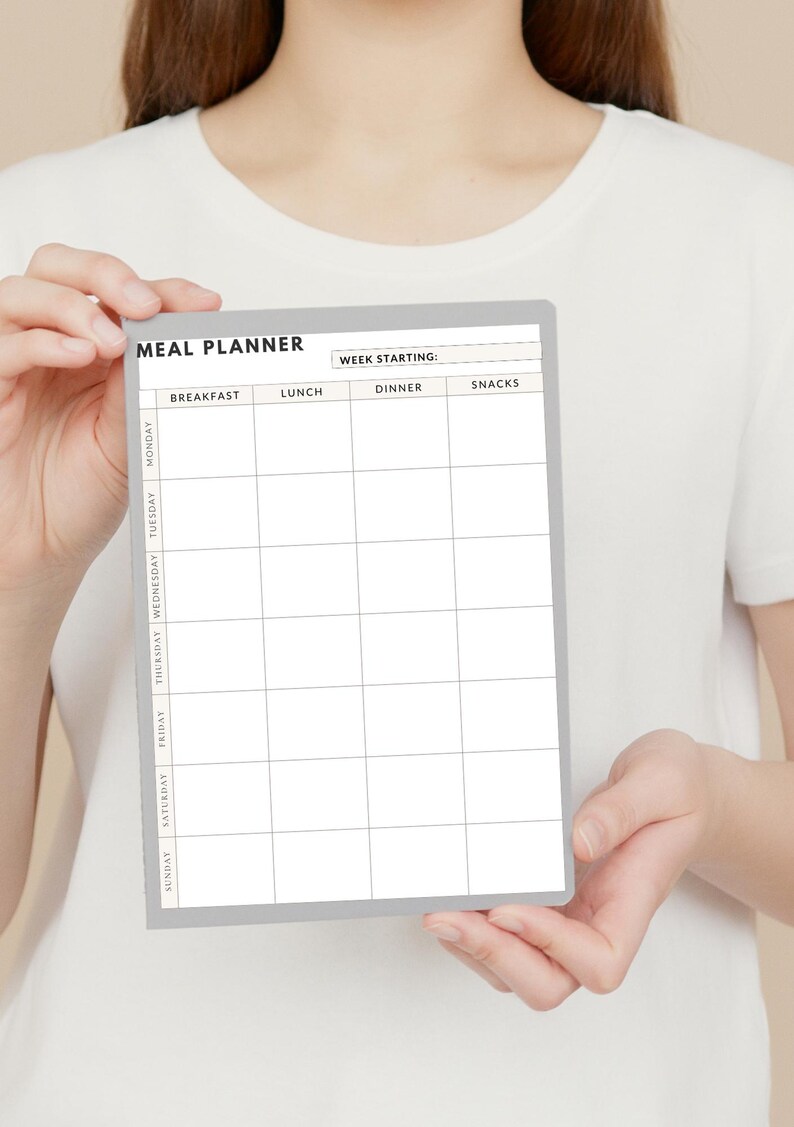 Printable & Fillable Weekly Meal Planner | Digital Meal Planning ...