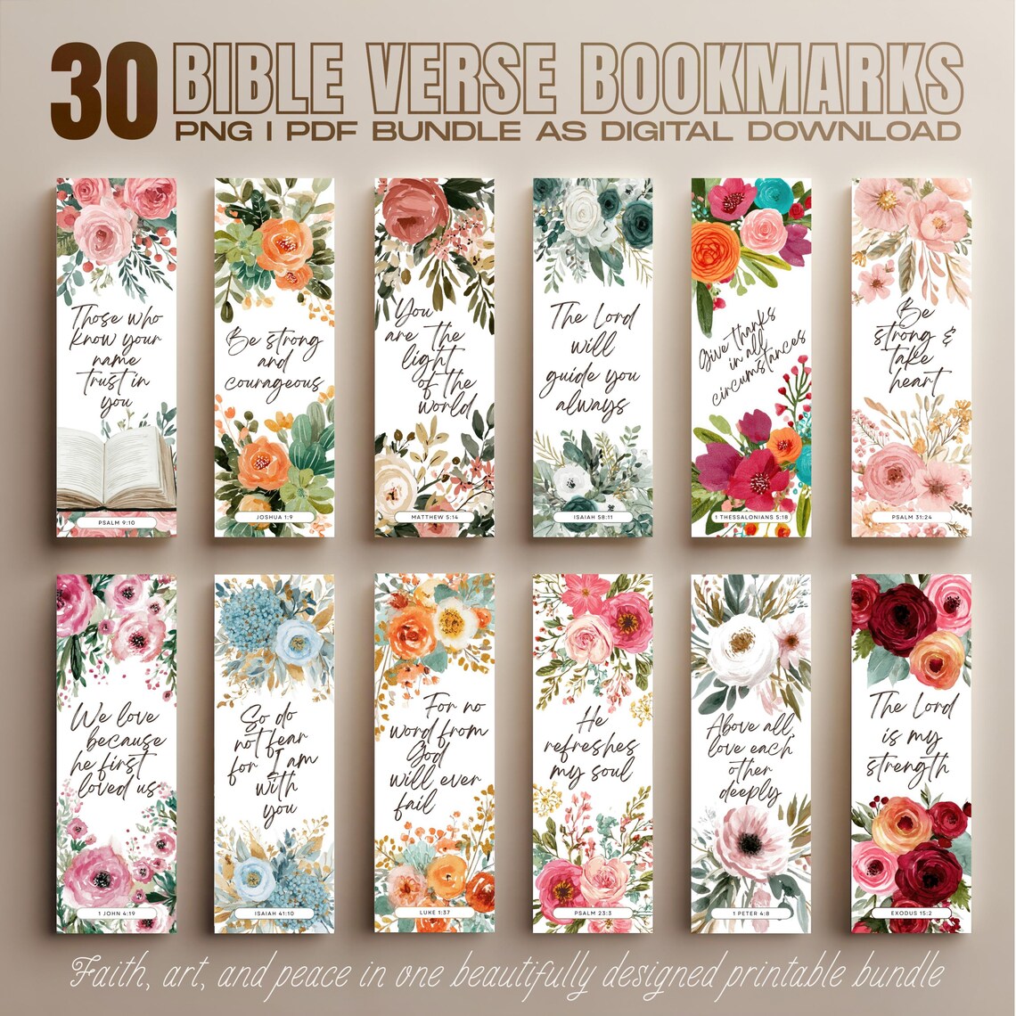 Bible Bookmark Png Religious Gifts, Printable Scripture Book Mark Bible ...