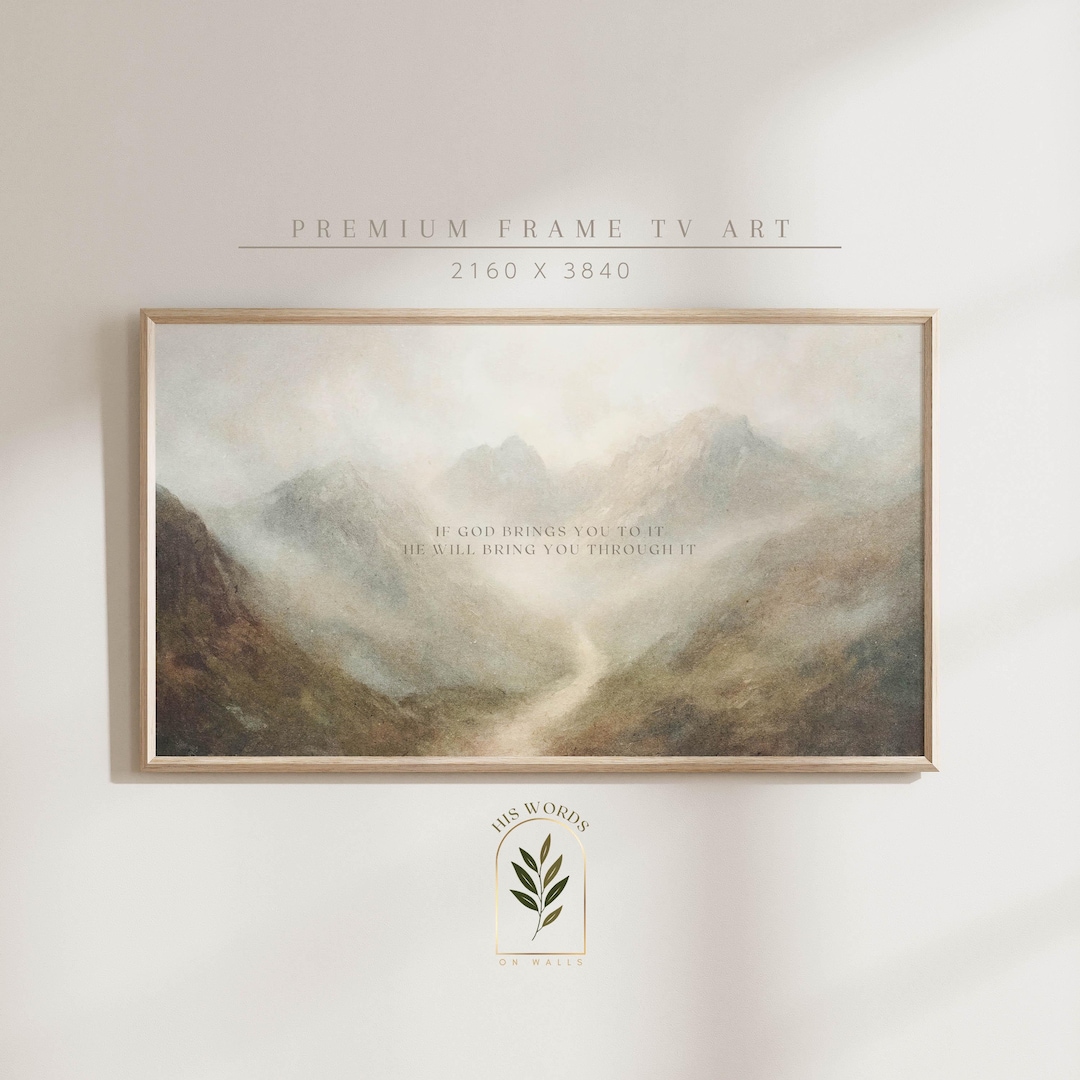 Scripture Art for Framte Tv Christian Decor, Subtle Christian Art ...