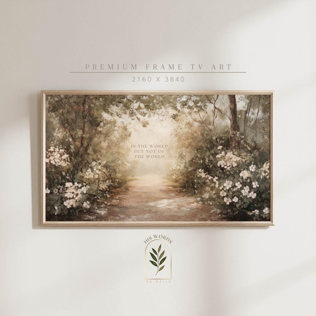 Bible Verse Art Landscape Painting Samsung Frame Tv Art, Scripture Art ...