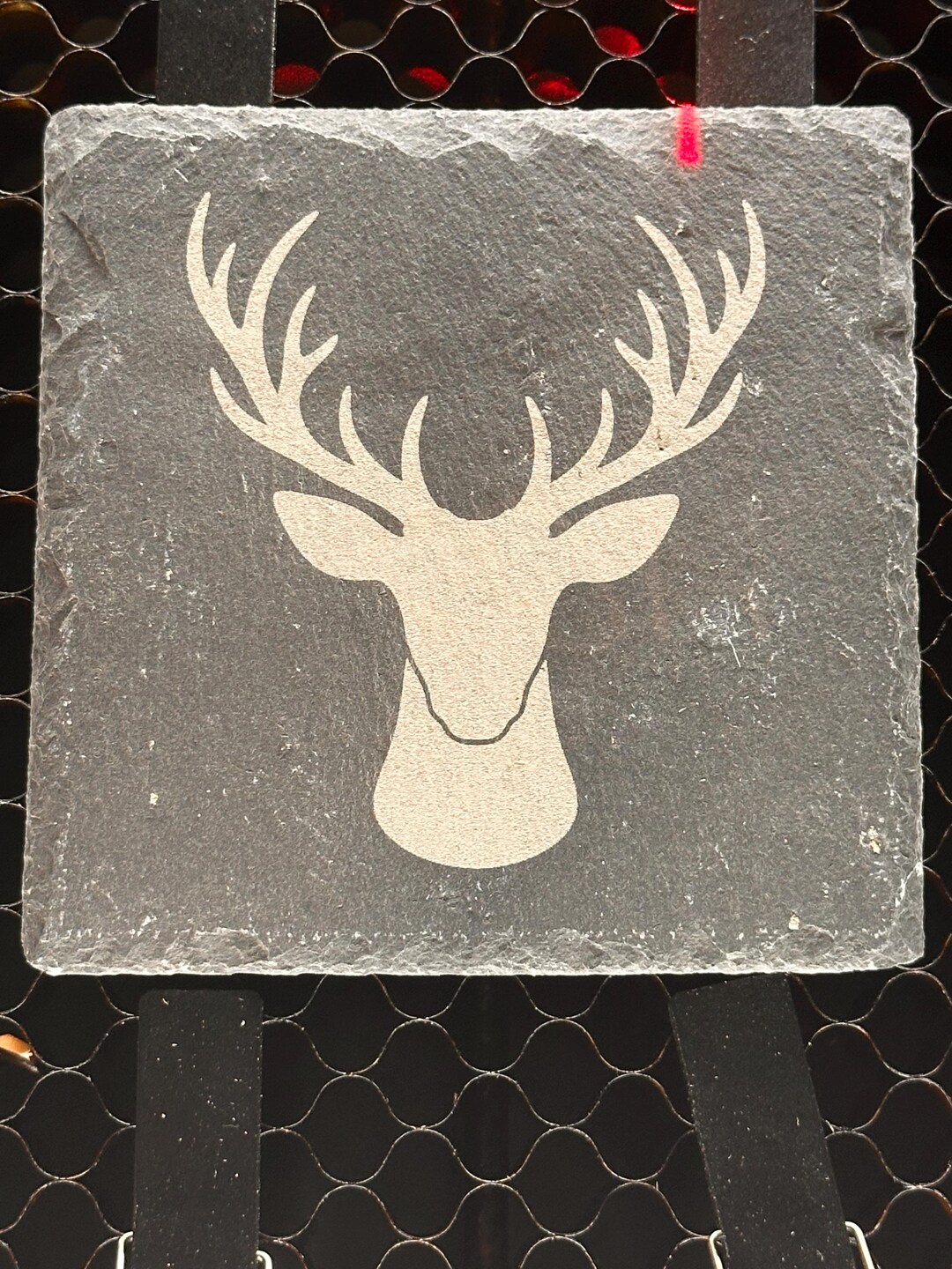 Stag Head Silhouette for Coasters – Digital Laser & Plotter Template - Etsy