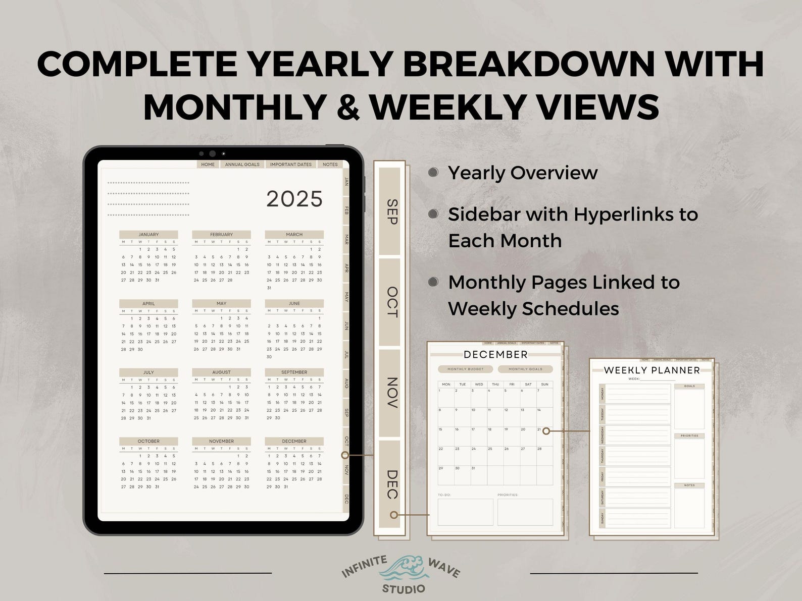 2025 Planner | 2025 Calendar | Digital Planner 2025 | Expense Tracker ...