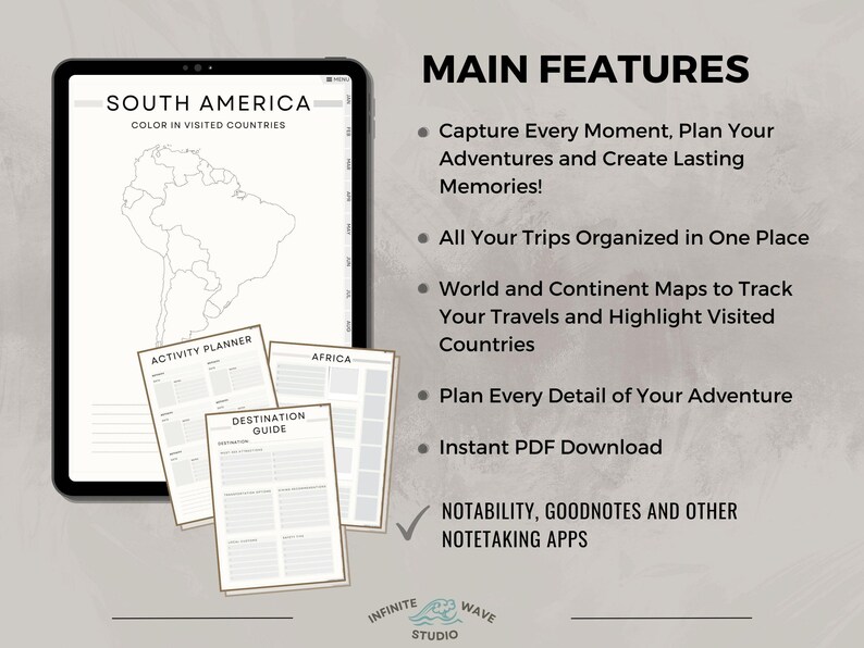 Travel Journal | Places Visited Map | Travel Tracker Map | Travel ...