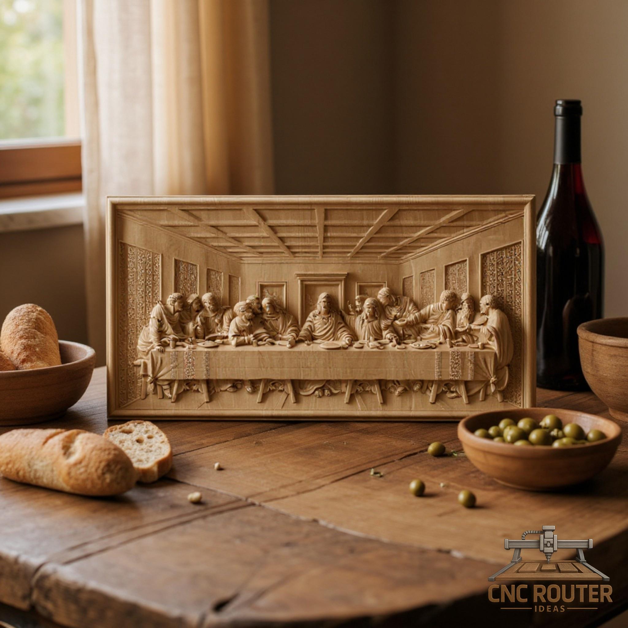 The Last Supper Relief – 3D Wood Carving STL File for CNC Router ...