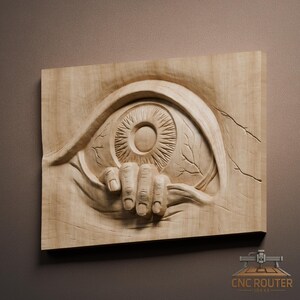 All Seeing Eye Hand Relief – 3D Wood Carving STL File for CNC Router - Etsy