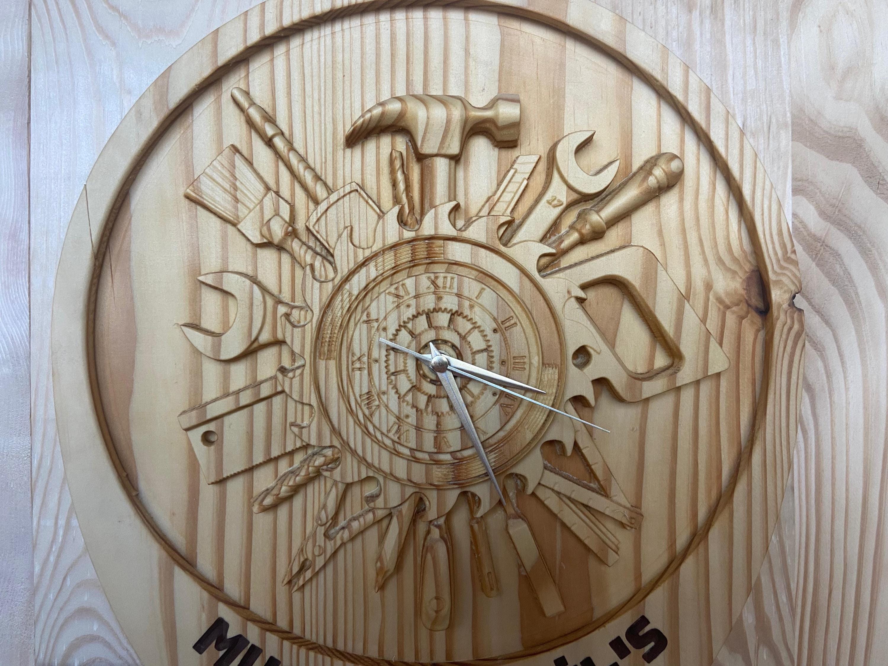 Carpenter Clock - STL File for CNC Wood Carving, Cnc Router Files - Etsy