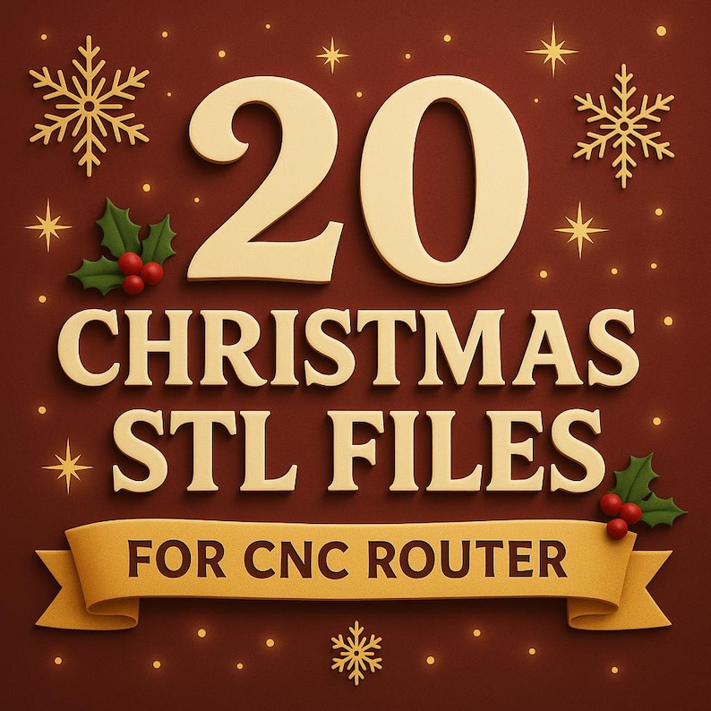 Christmas STL Bundle – 3D Wood Carving STL Files for CNC Router ...