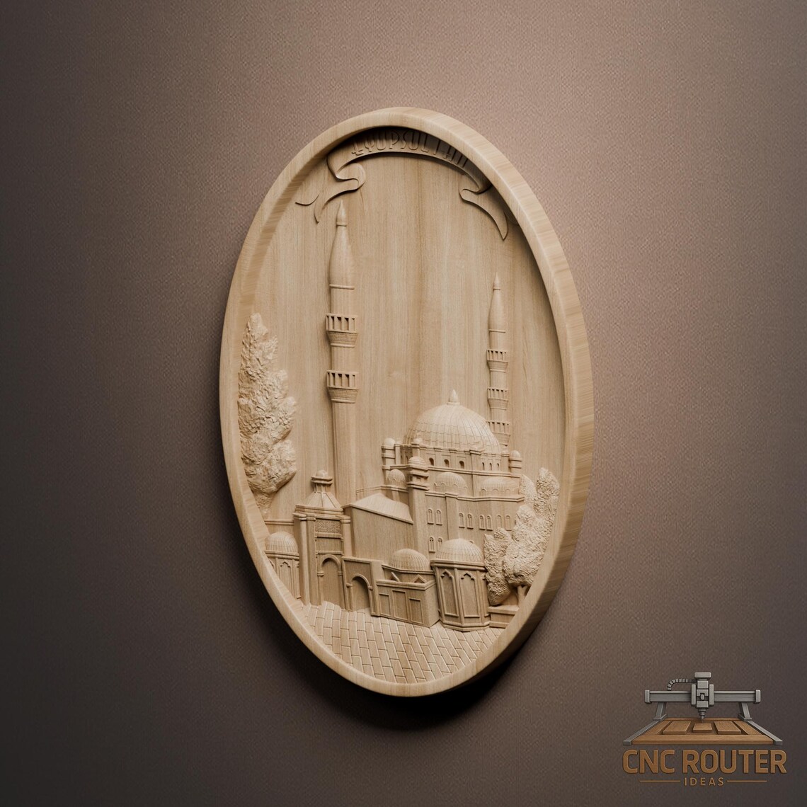 Mosque Relief – 3D Wood Carving STL File for CNC Router (digital ...