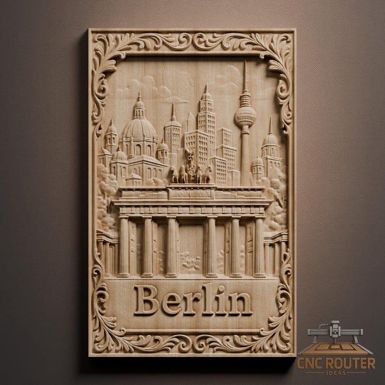 Berlin Baroque City Frame Edition Relief – 3D Wood Carving STL File for ...