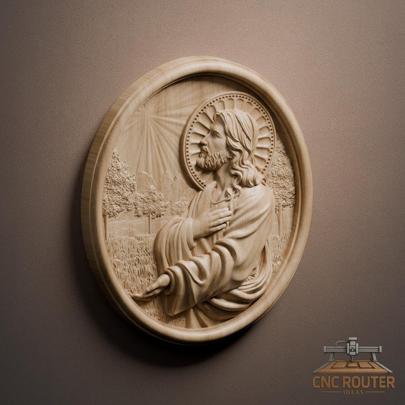 Jesus Christ Relief – 3D Wood Carving STL File for CNC Router (digital ...
