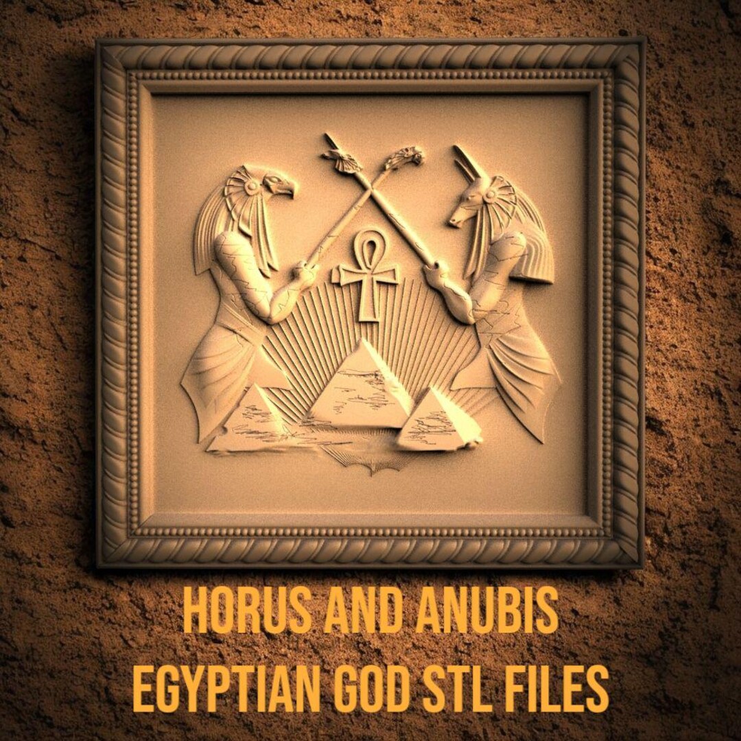 Horus and Anubis - STL Files for CNC Wood Carving, Cnc Router Files 3D ...