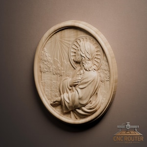 Jesus Christ Relief – 3D Wood Carving STL File for CNC Router (digital ...