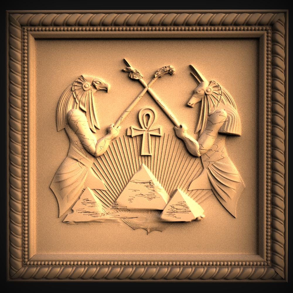 Horus and Anubis - STL Files for CNC Wood Carving, Cnc Router Files 3D ...