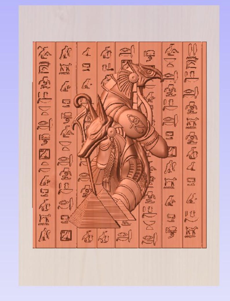 Horus and Anubis - STL Files for CNC Wood Carving, Cnc Router Files 3D ...