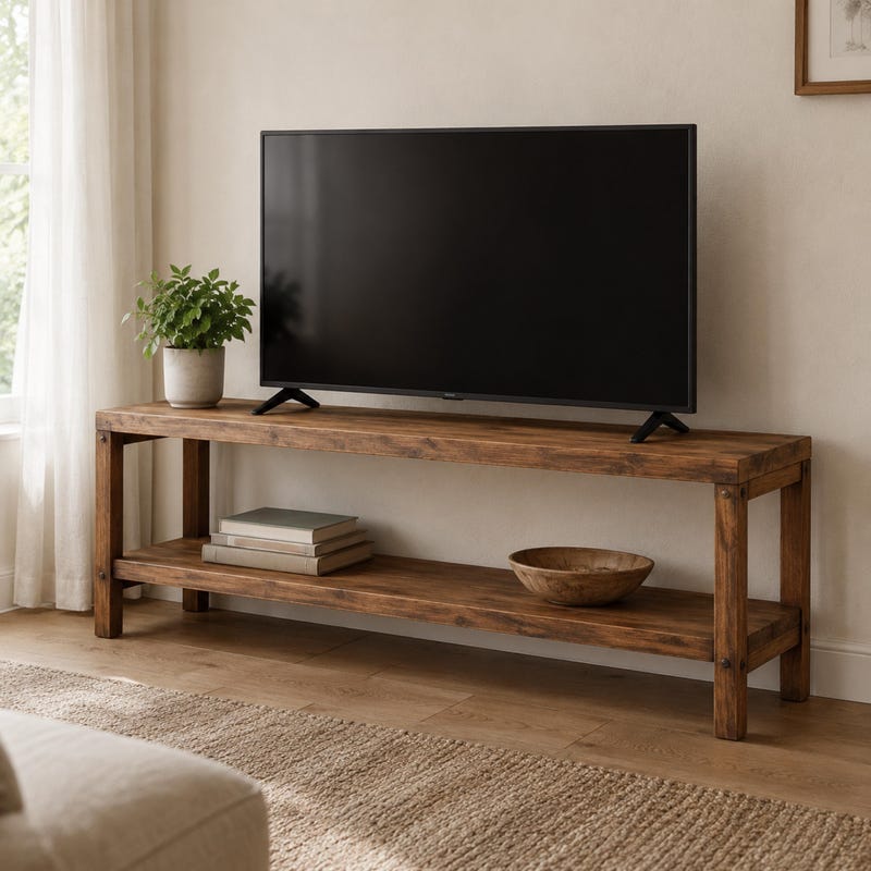 Tv Stand Rustic Oak - Etsy