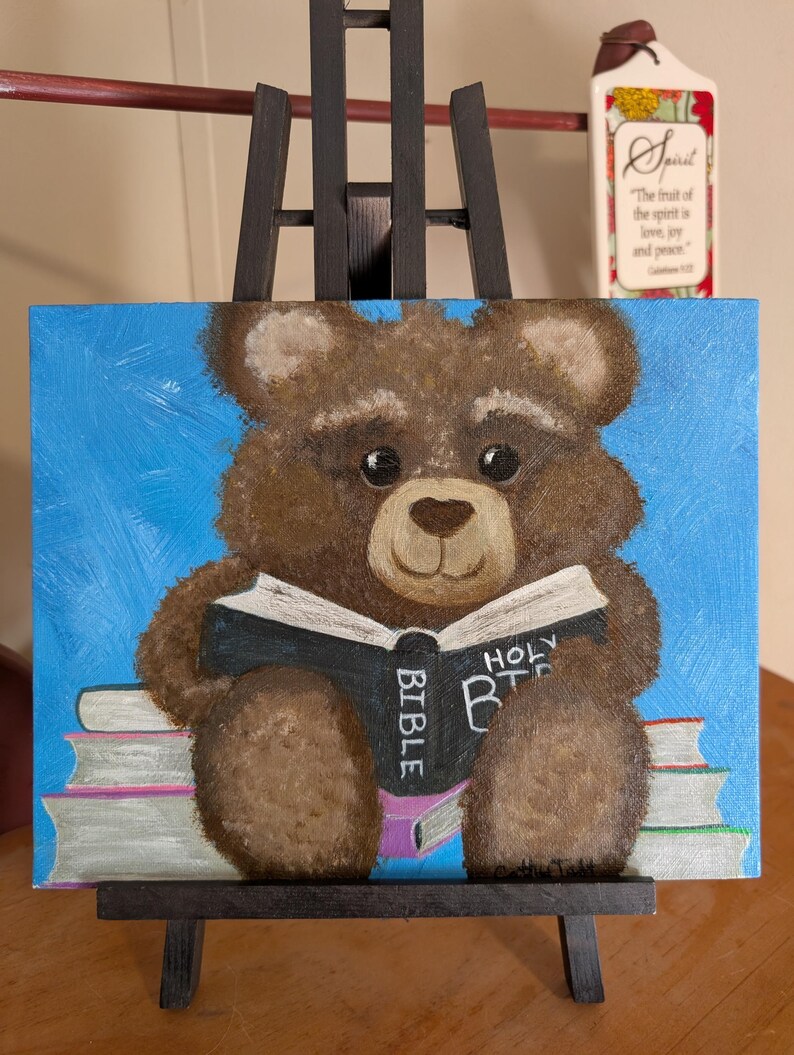 Teddy Bear - Christian Nursery Wall Art - Children's Room Wall Hanging ...