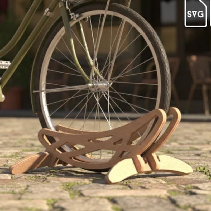 Wood Art Bike Rack - Etsy